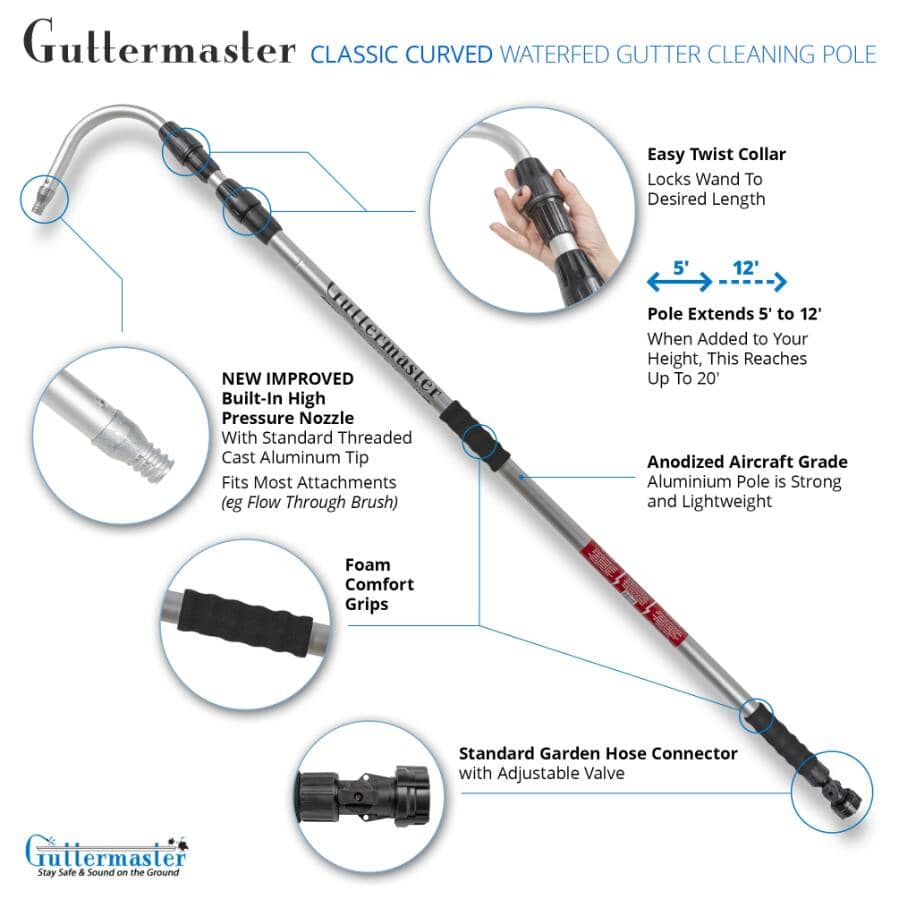 GUTTERMASTER Classic Curved Telescopic Waterfed Pole | Home Hardware