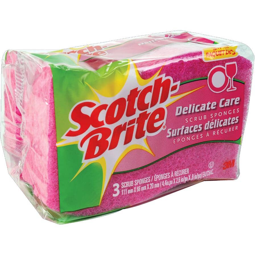 SCOTCH-BRITE 3 Pack Delicate Duty Scrub Sponges | Home Hardware