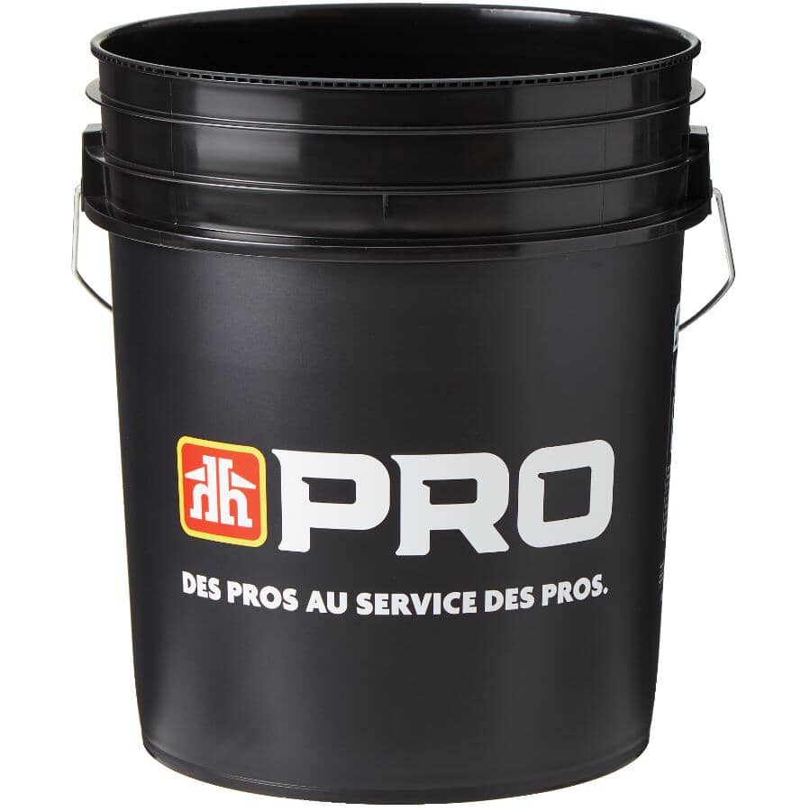 PRO 19 L Plastic Utility Pail - Black | Home Hardware