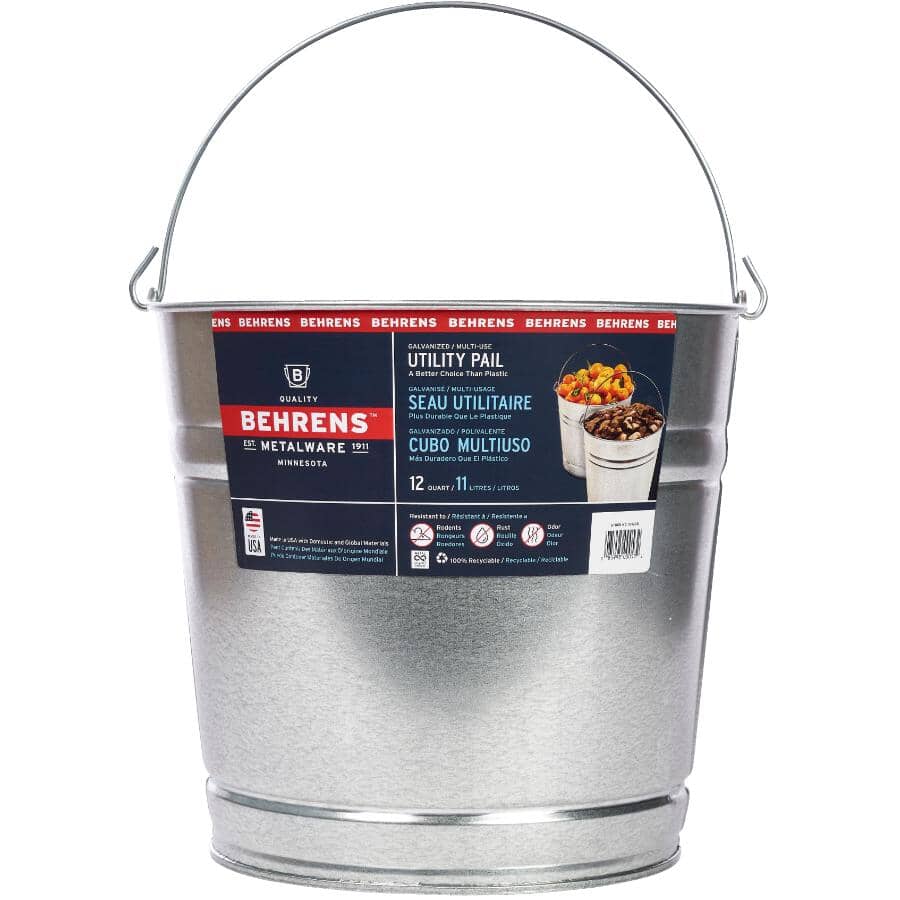 BEHRENS Galvanized Utility Pail - 11 L | Home Hardware