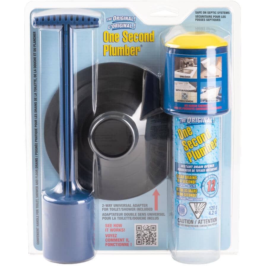 ONE SECOND PLUMBER Drain Cleaner Kit | Home Hardware