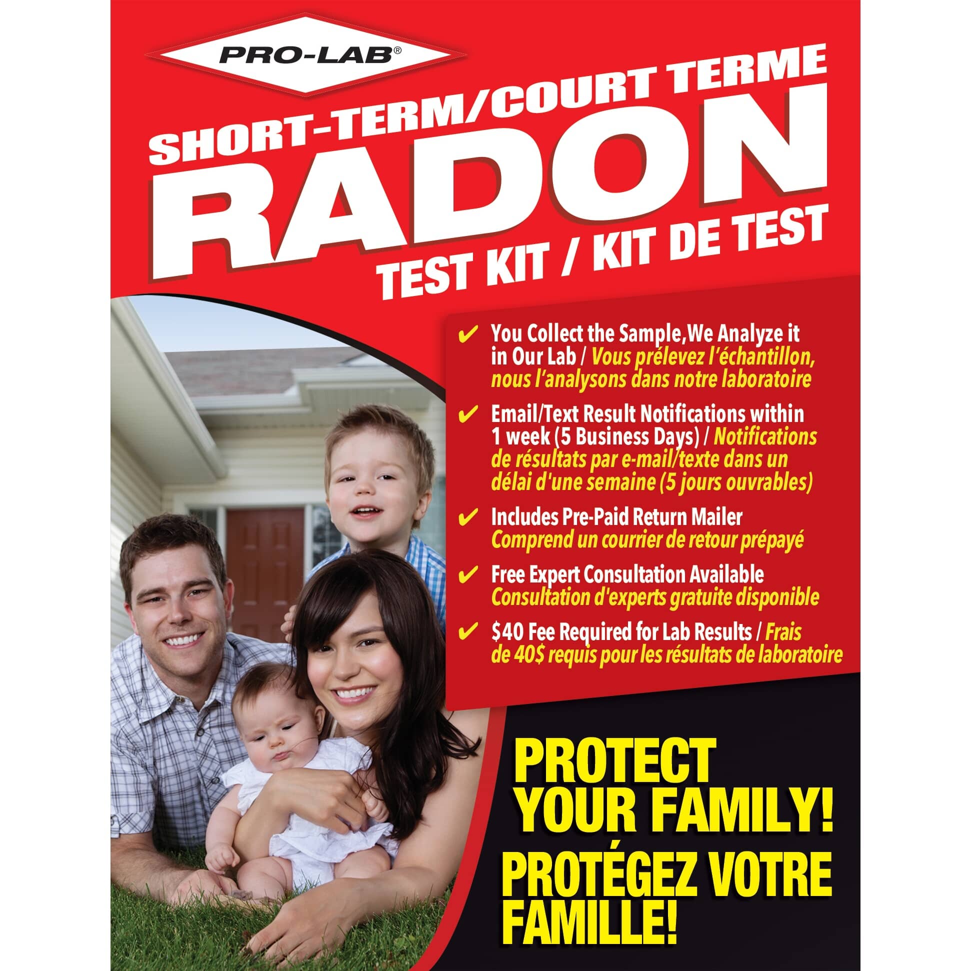 PRO LAB Do-It-Yourself Radon Gas Detection Test Kit | Home Hardware