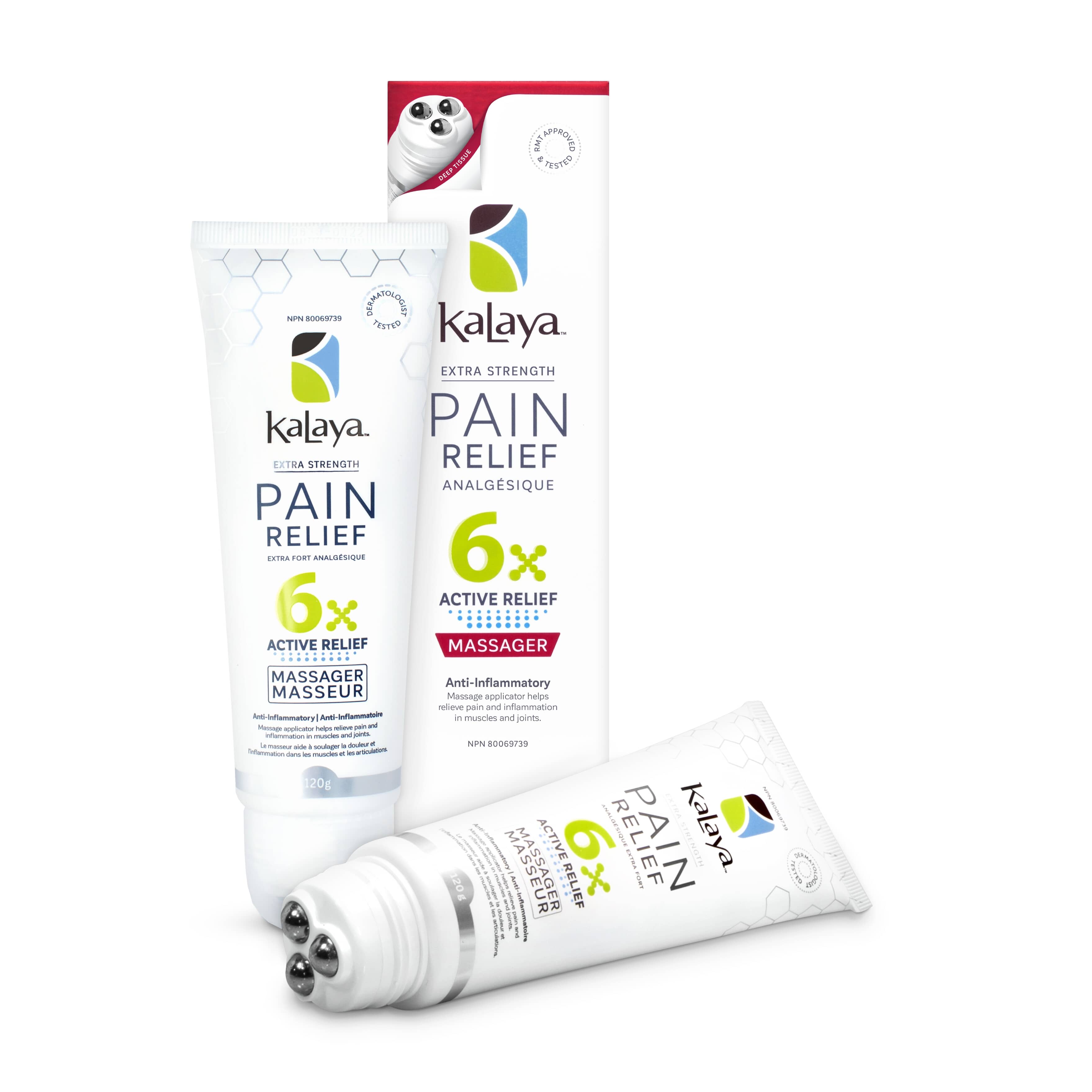 KALAYA NATURALS 6x Active Pain Relief Cream with Massager | Home Hardware