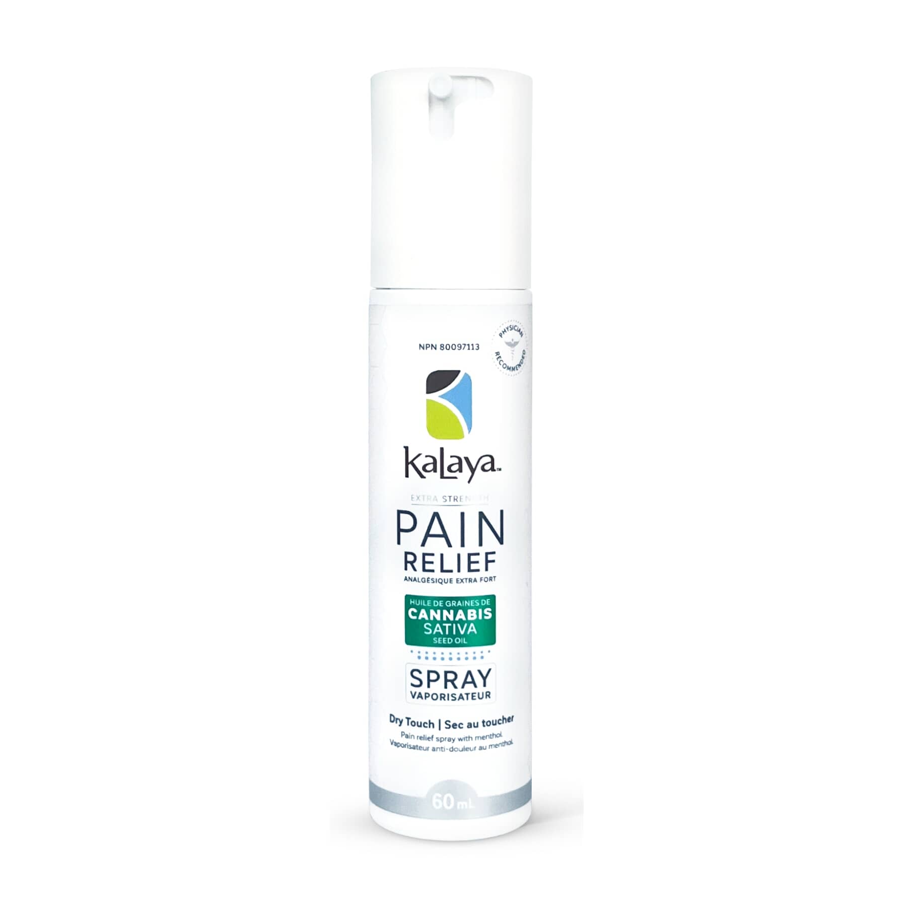 KALAYA NATURALS Pain Relief Spray with Cannabis Sativa Seed Oil | Home ...