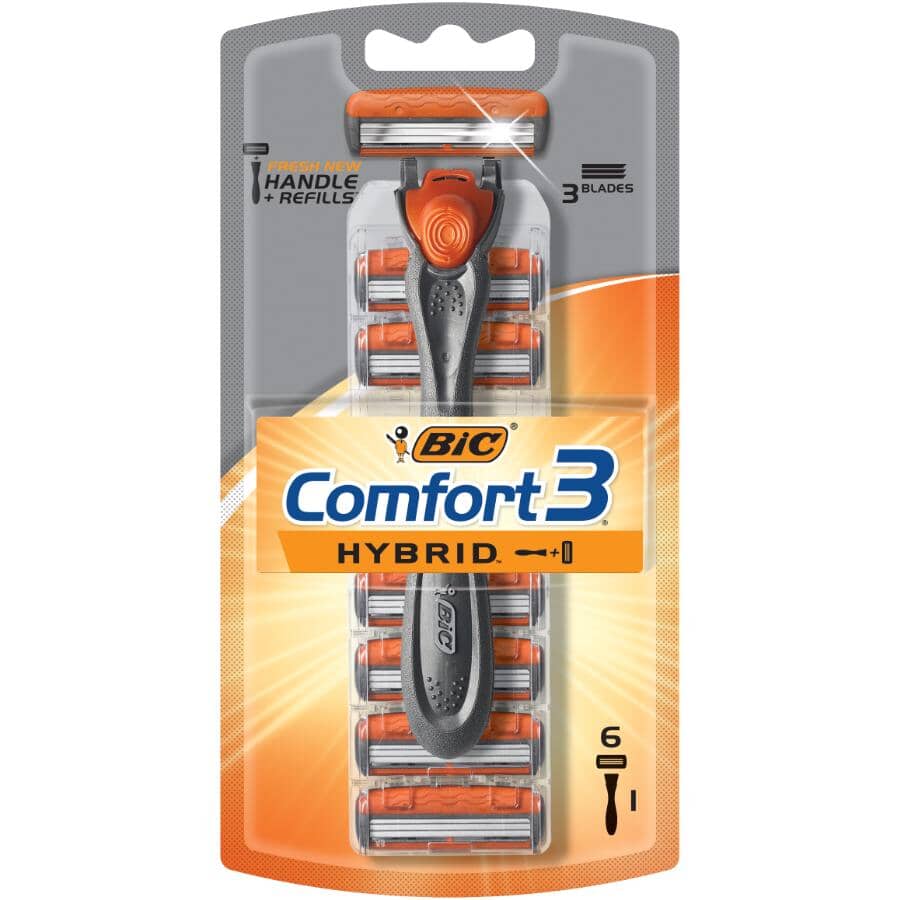 Rasoir Hybrid pour hommes à 3 lames avec 6 cartouches Bic | Home Hardware
