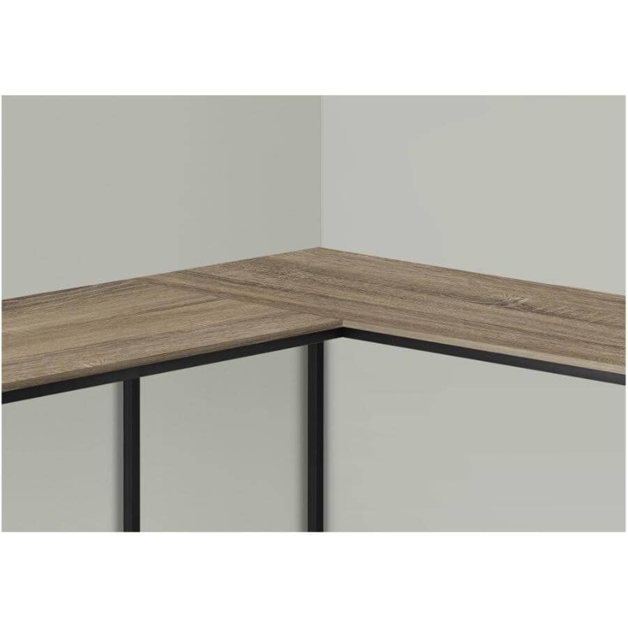 MONARCH SPECIALTIES INC. Corner Facing Computer Desk with Black Metal ...