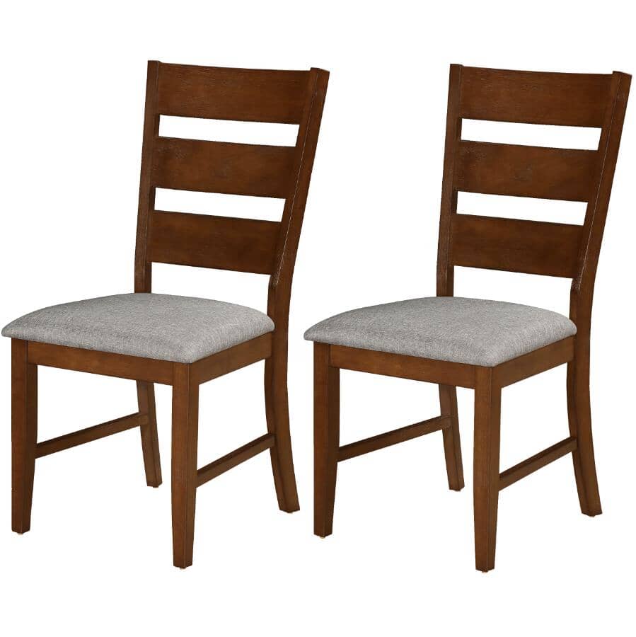 2 Pack Grayson Wood Side Chairs with Upholstered Polyester Seat Home Hardware