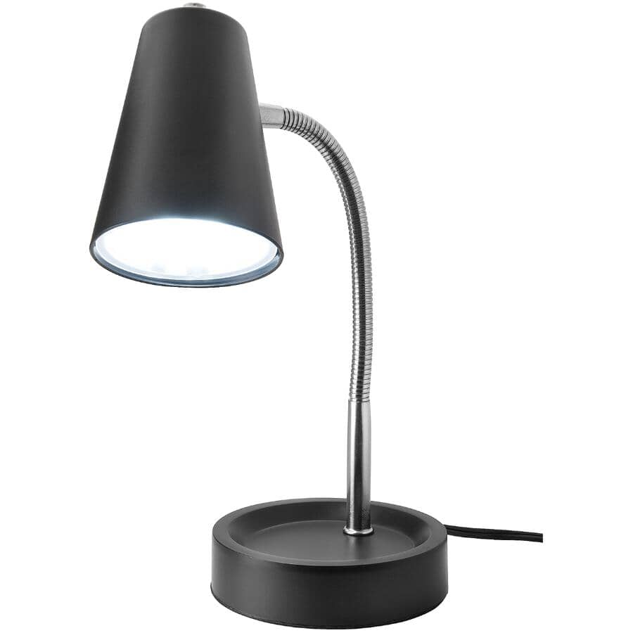 REACTOR Matte Black LED Desk Lamp | Home Hardware