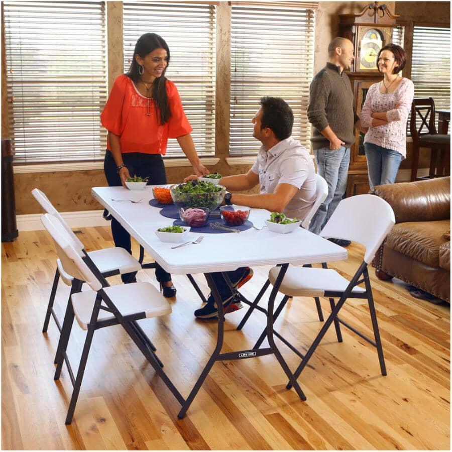 LIFETIME White Commercial Plastic Folding Chair | Home Hardware