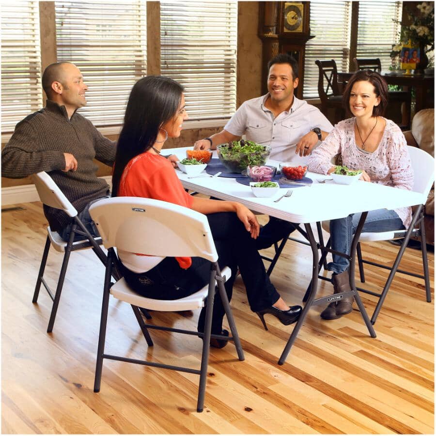 LIFETIME White Commercial Plastic Folding Chair | Home Hardware