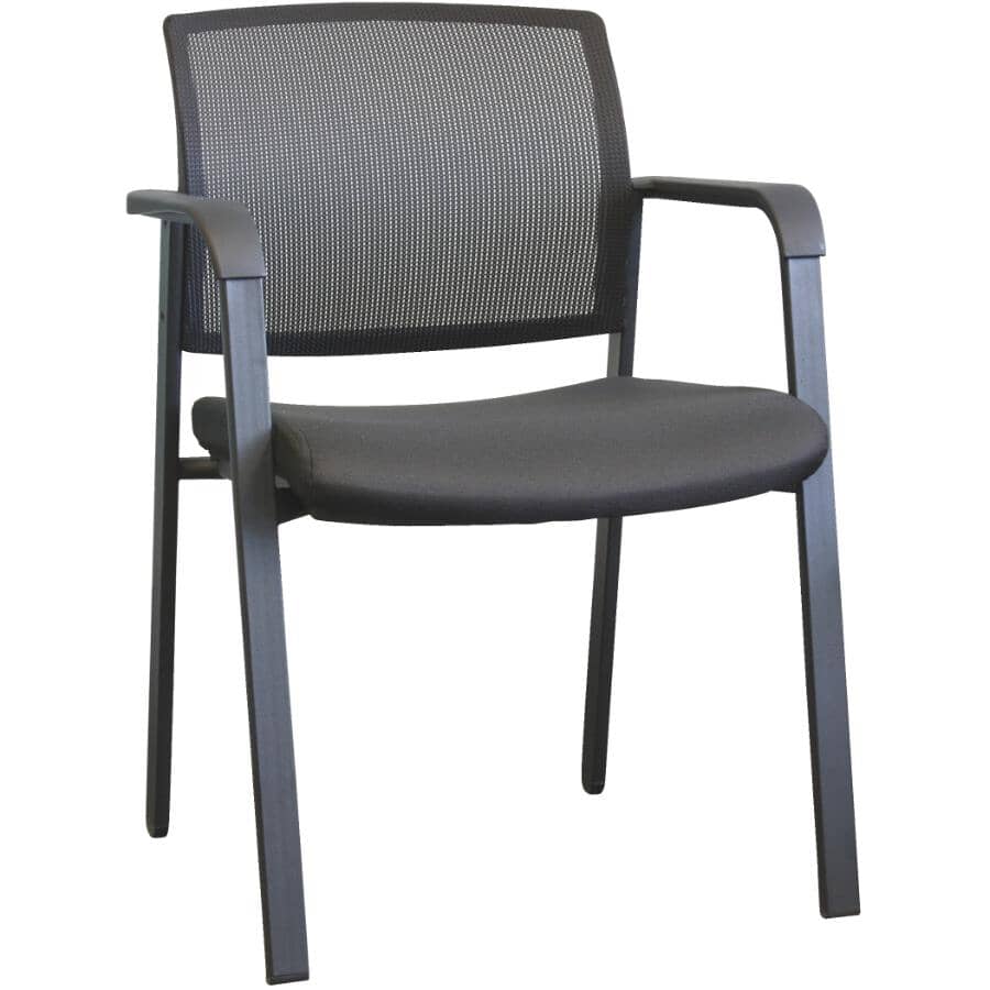 CANERGO Black Mesh Low Back Reception Chair | Home Hardware