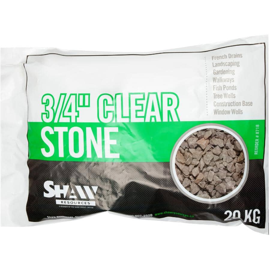 SHAW RESOURCES 3/4" Clear Garden Stones | Home Hardware