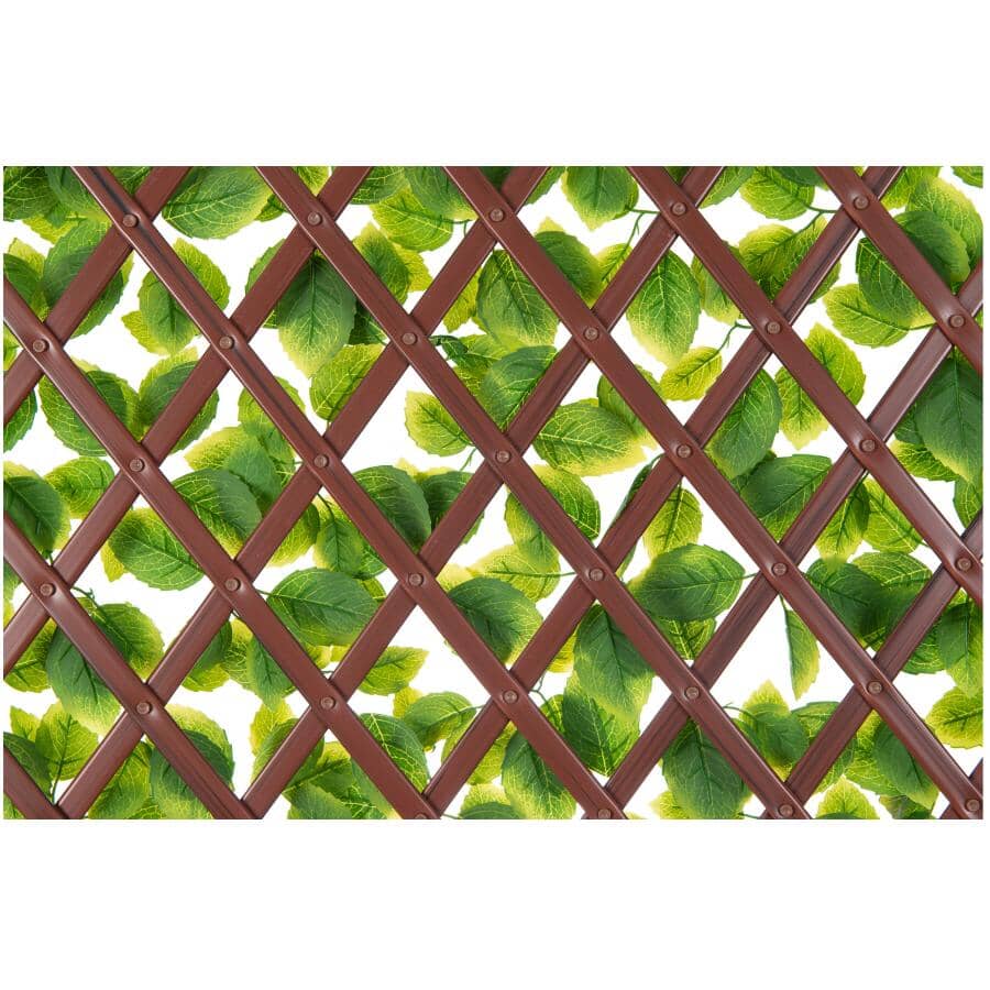 NATURAE DECOR Expandable PVC Trellis with Wild Mint Leaf | Home Hardware