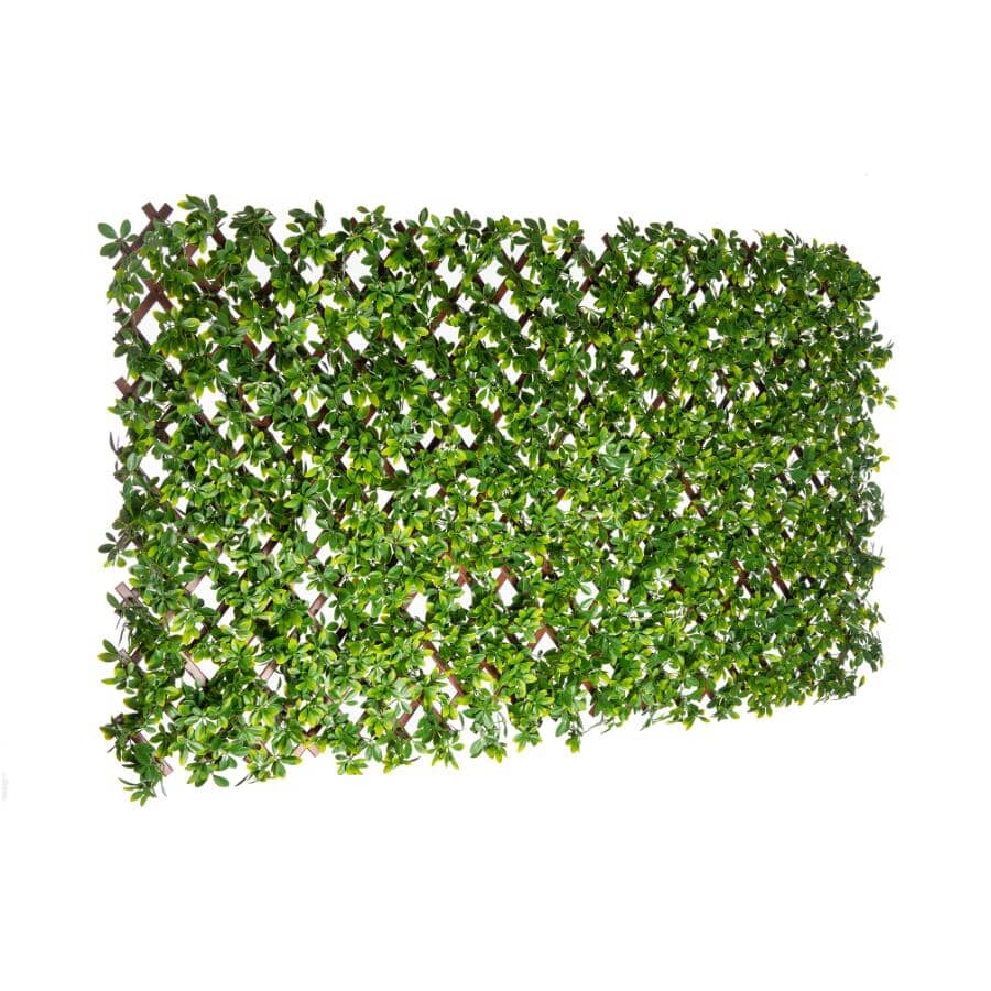 NATURAE DECOR Expandable PVC Trellis with Schefflera Leaf | Home Hardware