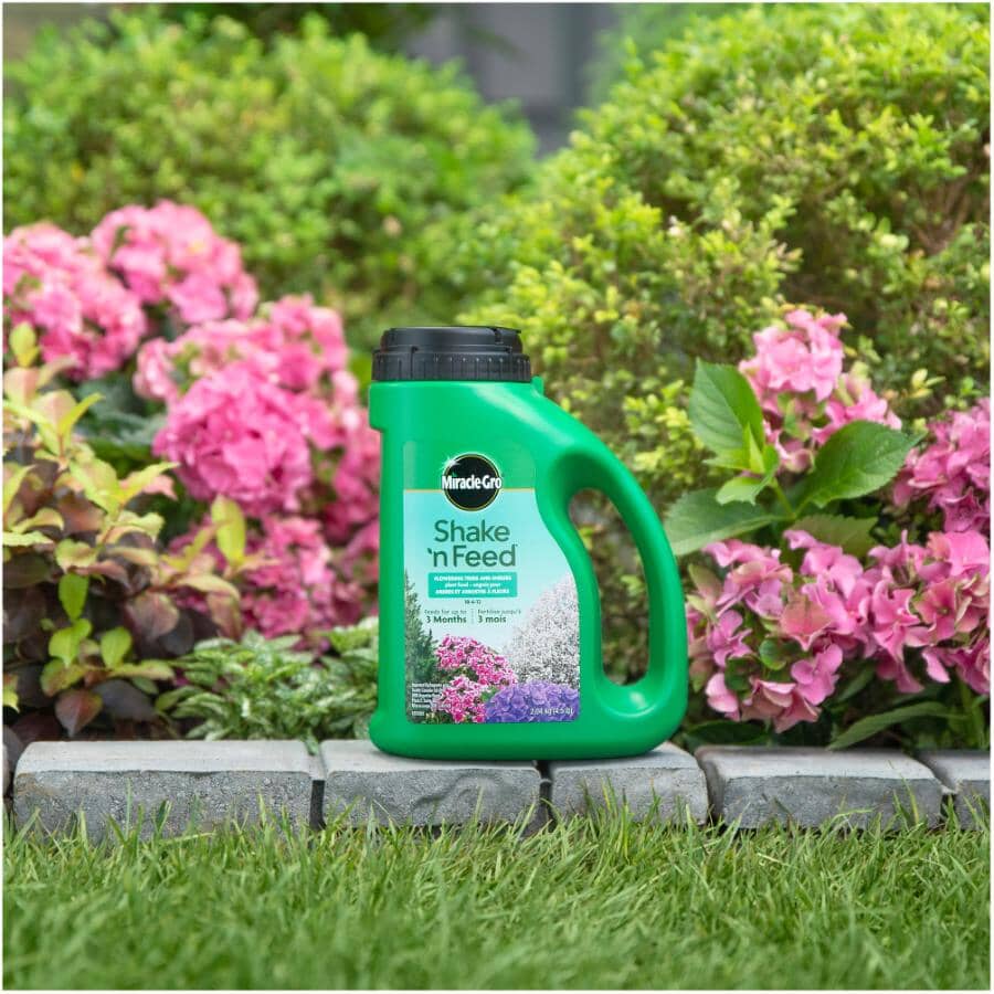 MIRACLE-GRO Shake N Feed Flowering Trees & Shrubs Plant Fertilizer ...