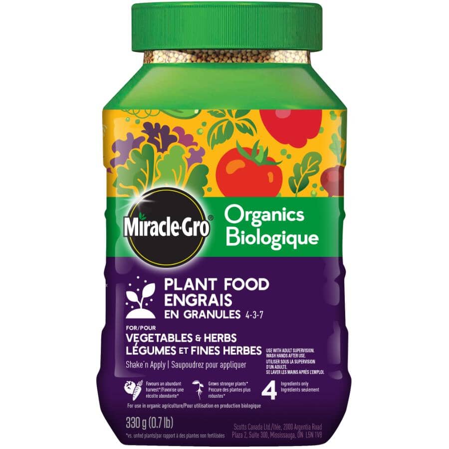 MIRACLE-GRO Organics Plant Food Granules for Vegetables & Herbs ...