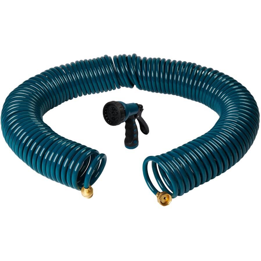 HOME ESSENTIALS 100' Coil Hose Kit with Nozzle | Home Hardware