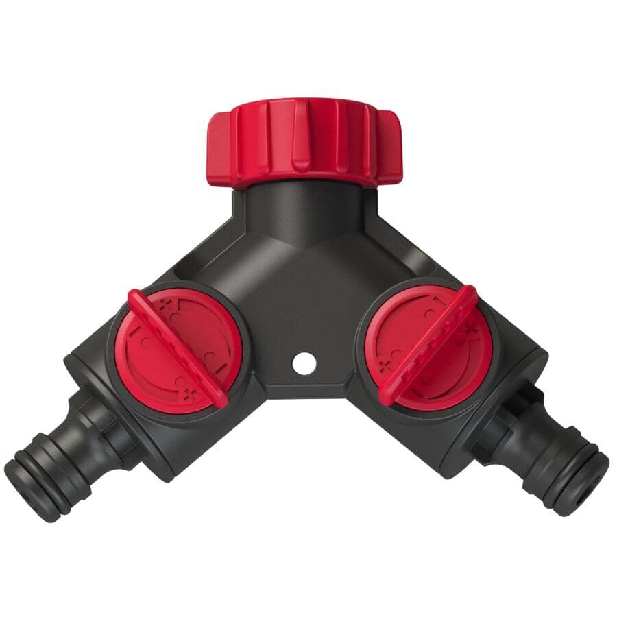 BENCHMARK Twin Tap Connector with Shut | Home Hardware