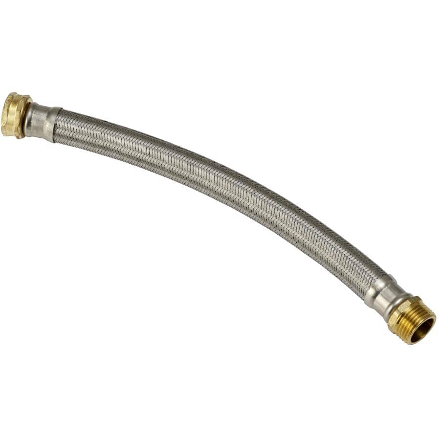 HOME ESSENTIALS 12" Stainless Steel Braided Hose Protector | Home Hardware