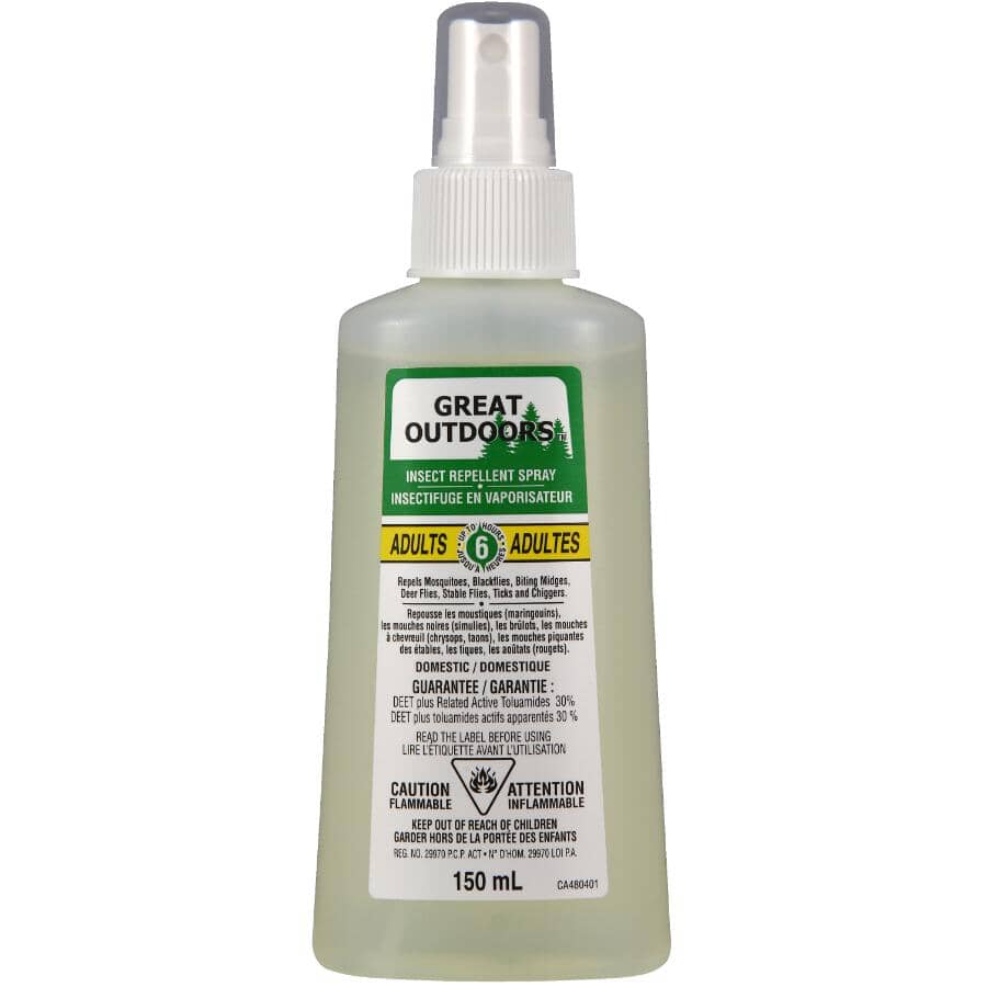 GREAT OUTDOORS Insecticide avec Deet à 30 % pour adultes, 150 ml | Home ...