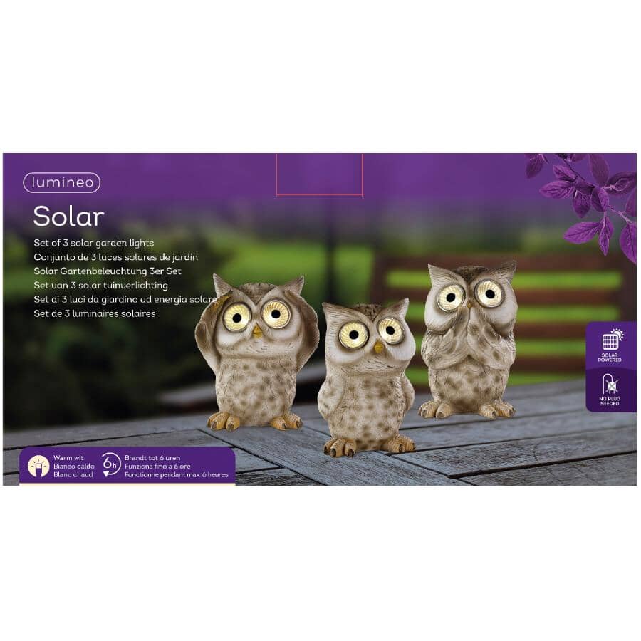 INSTYLE Solar Owl Figurine with Steady Function | Home Hardware