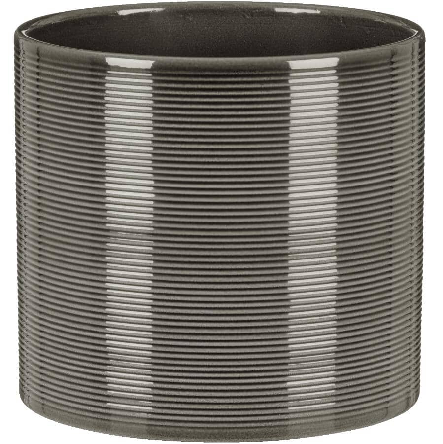 SCHEURICH 4.7" Grey Glass Fashionista Ceramic Planter | Home Hardware