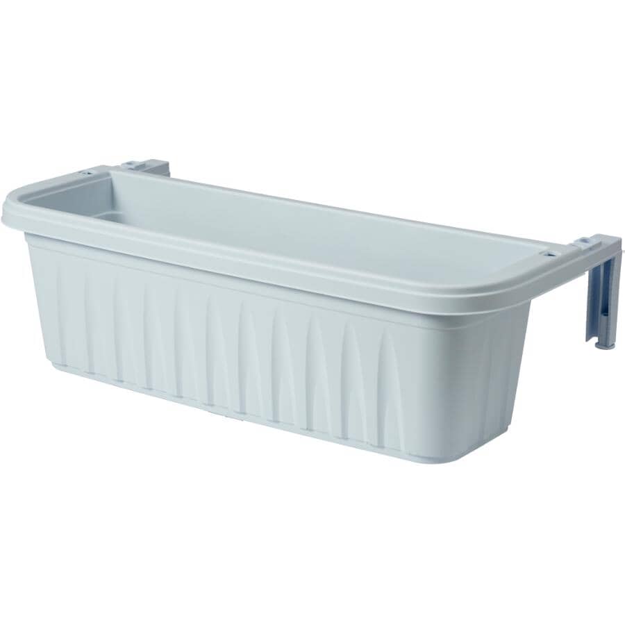 BAMA 24" White Adjustable Rail Planter | Home Hardware
