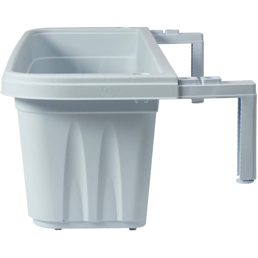 BAMA 24" White Adjustable Rail Planter | Home Hardware