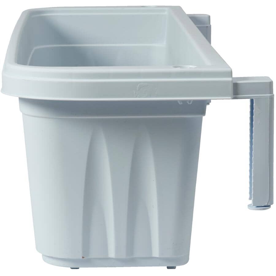 BAMA 24" White Adjustable Rail Planter | Home Hardware