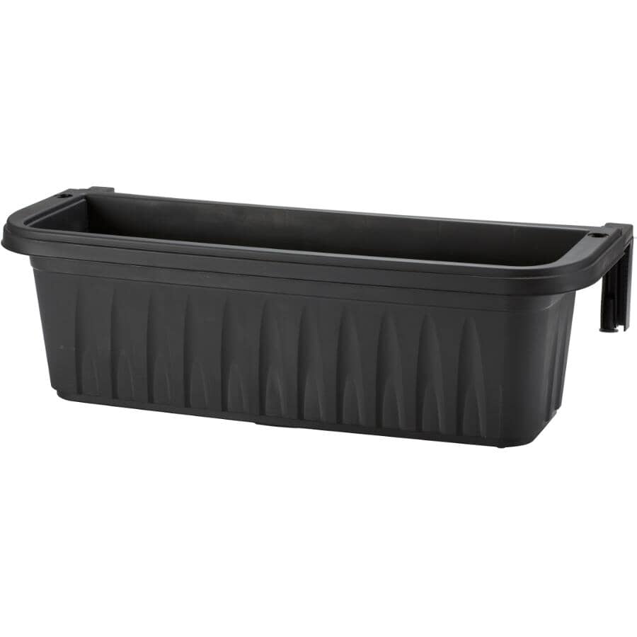 BAMA 24" Black Adjustable Rail Planter | Home Hardware