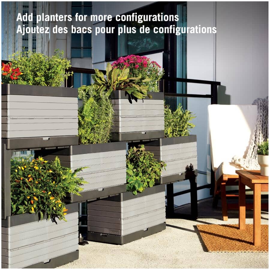 GARANT 5 Piece Grey Modular Garden Planter Kit | Home Hardware