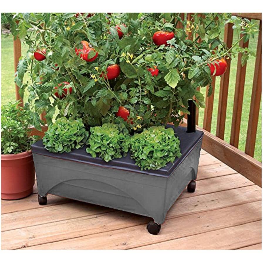 PATIO PICKERS 24" x 20" Slate Grey Raised Garden Bed Grow System | Home ...