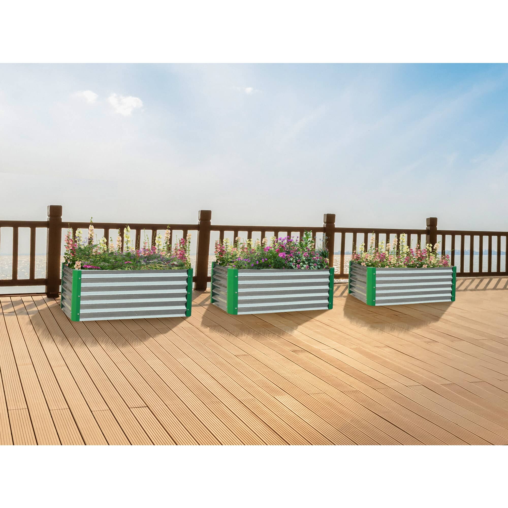 MIRACLE-GRO 20" x 40" x 17" Galvanized Raised Garden Bed | Home Hardware