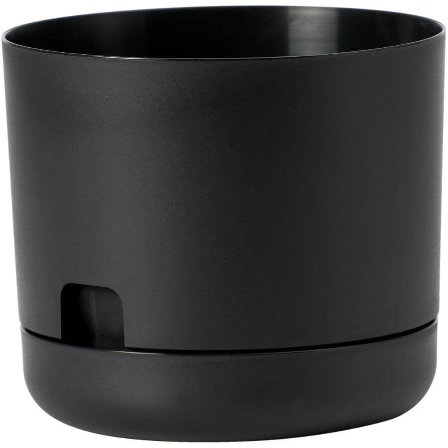 DCN 10" Self-Watering Black Oasis Planter | Home Hardware