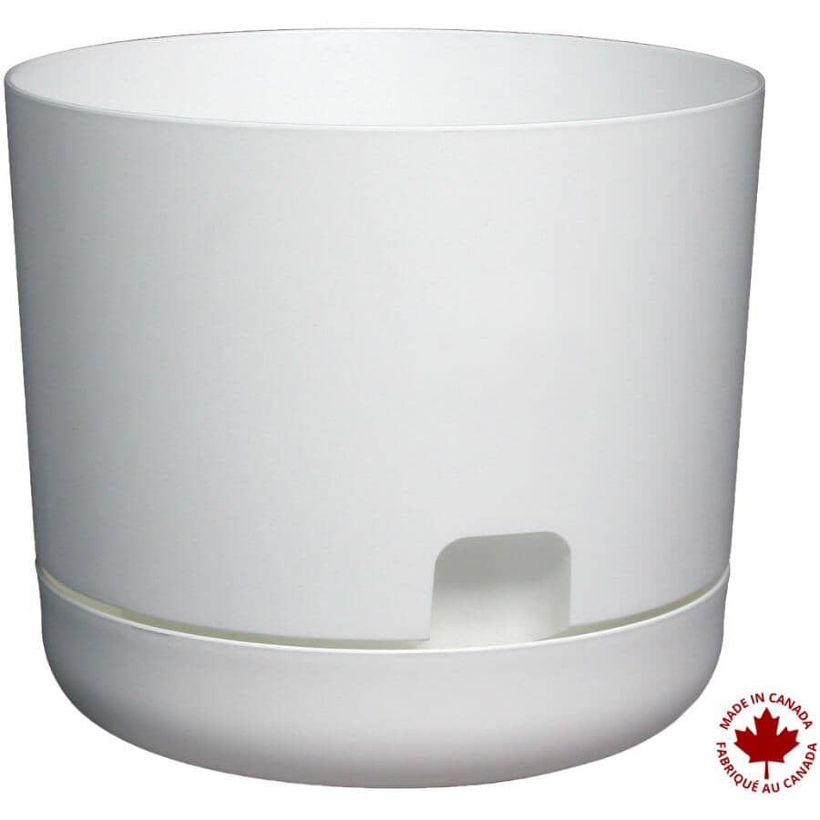 DCN 12" Self-Watering White Oasis Planter | Home Hardware