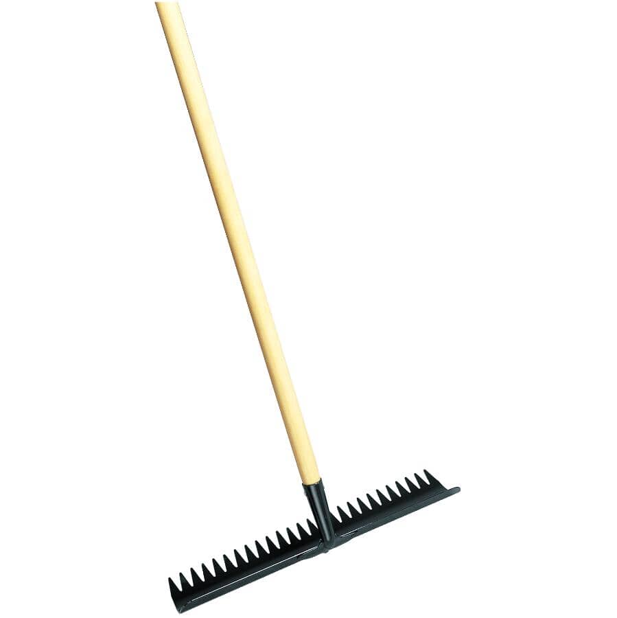 HOME ESSENTIALS 26 Tines Dandelion and Thatching Rake, with 60" Handle ...