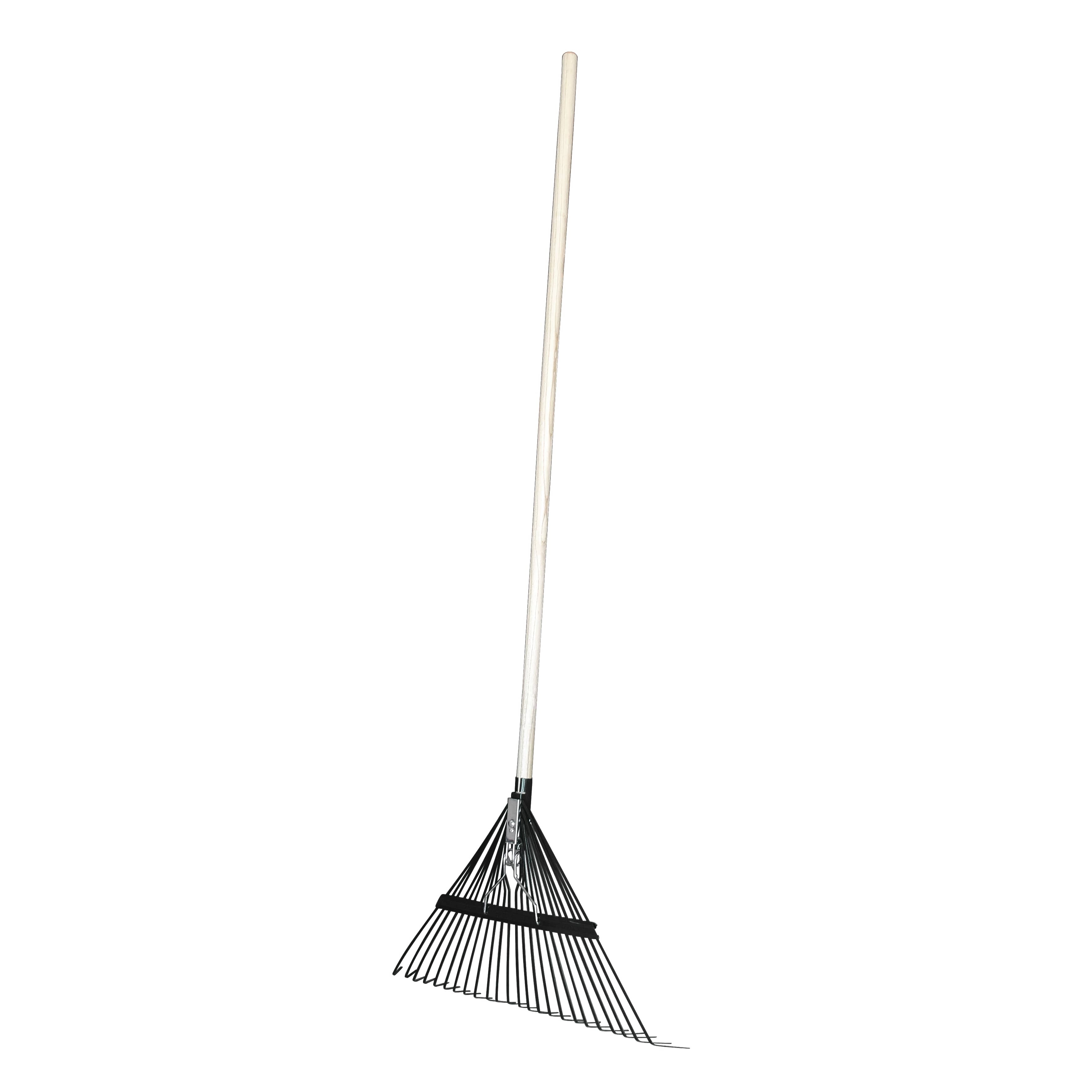 HOME ESSENTIALS 24 Tines Spring Braced Fan Rake with 52" Handle | Home ...
