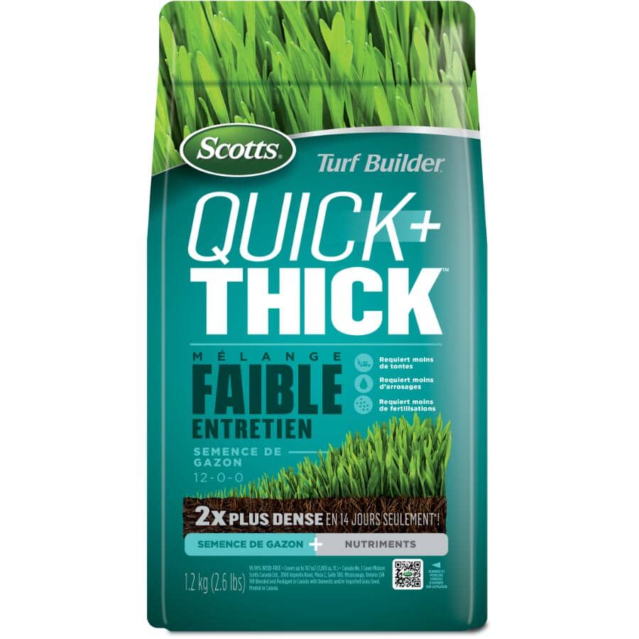 SCOTTS Turf Builder Quick + Thick Low Maintenance Grass Seed Mix | Home ...