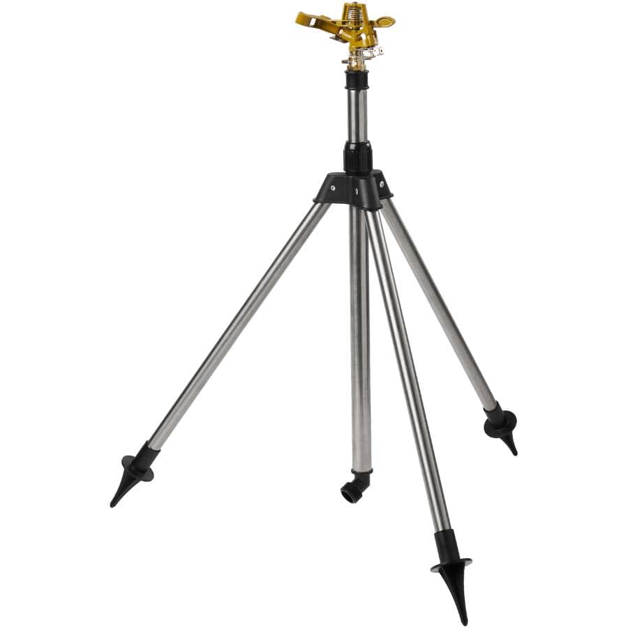 BENCHMARK Telescopic Impact Lawn Sprinkler on Tripod | Home Hardware