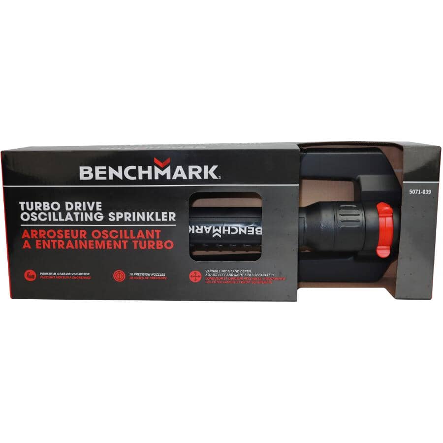 BENCHMARK Oscillating Deluxe Lawn Sprinkler | Home Hardware