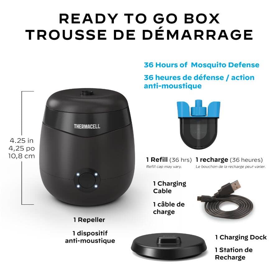 THERMACELL E65 Rechargeable Mosquito Repeller with Docking Station ...