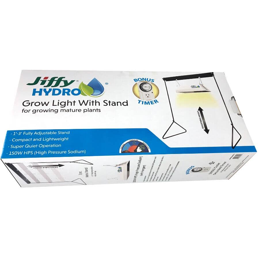 Jiffy Hydroponic Grow Light, with Stand and Timer | Home Hardware