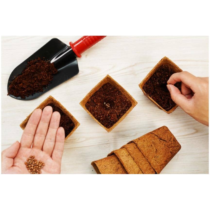 PLANTBEST 3" Square Coir Fiber Plantable Pots | Home Hardware