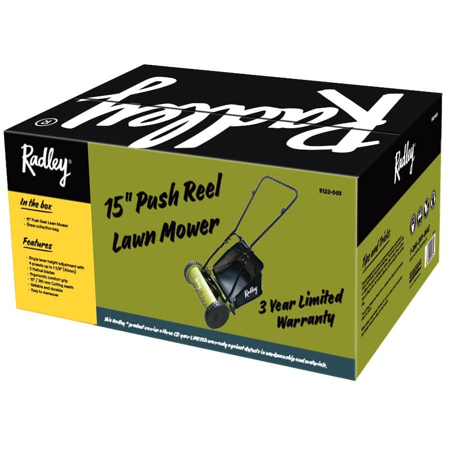 RADLEY 15" Push Lawn Mower with Rear Bag | Home Hardware