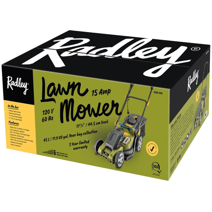 RADLEY 17.5" Electric Lawn Mower | Home Hardware