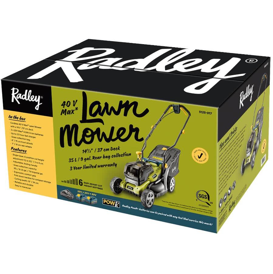 RADLEY 14.5" Cordless Lawn Mower | Home Hardware