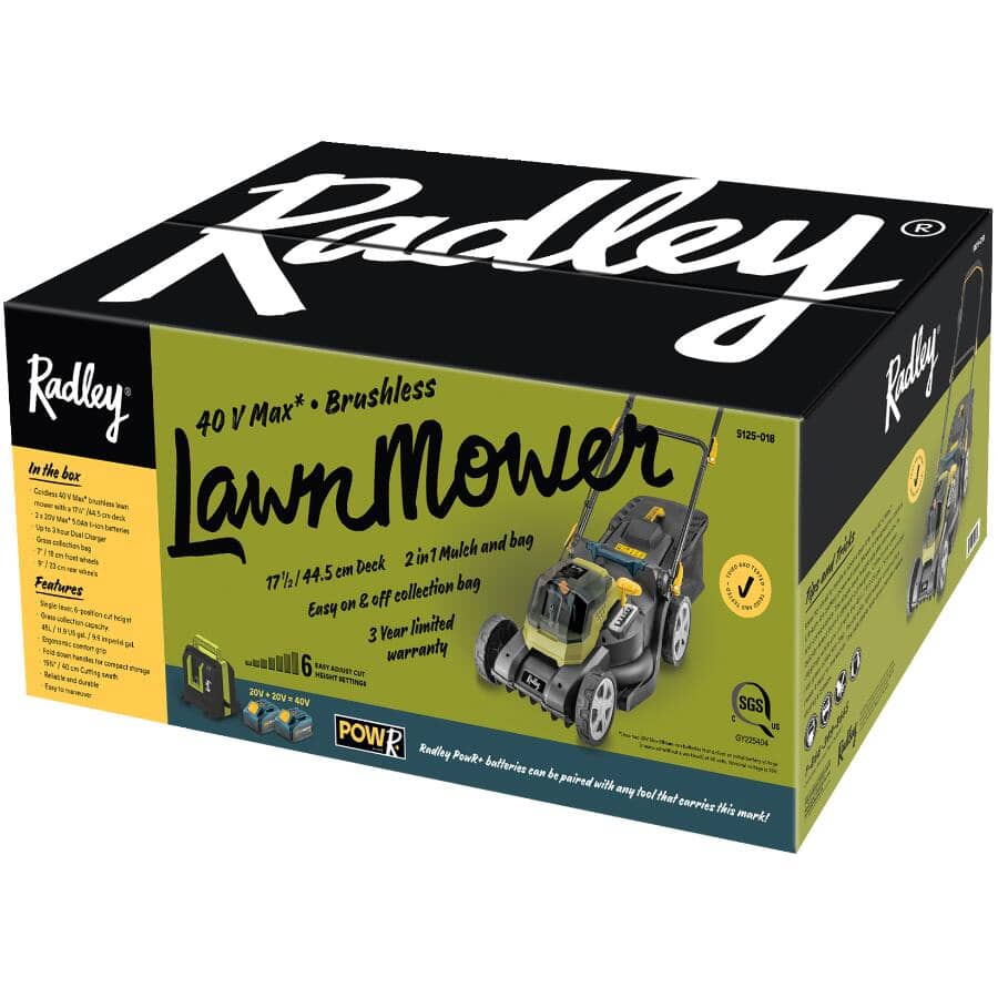 RADLEY Tondeuse 40V Max de V, 17,5 po, sans balai | Home Hardware