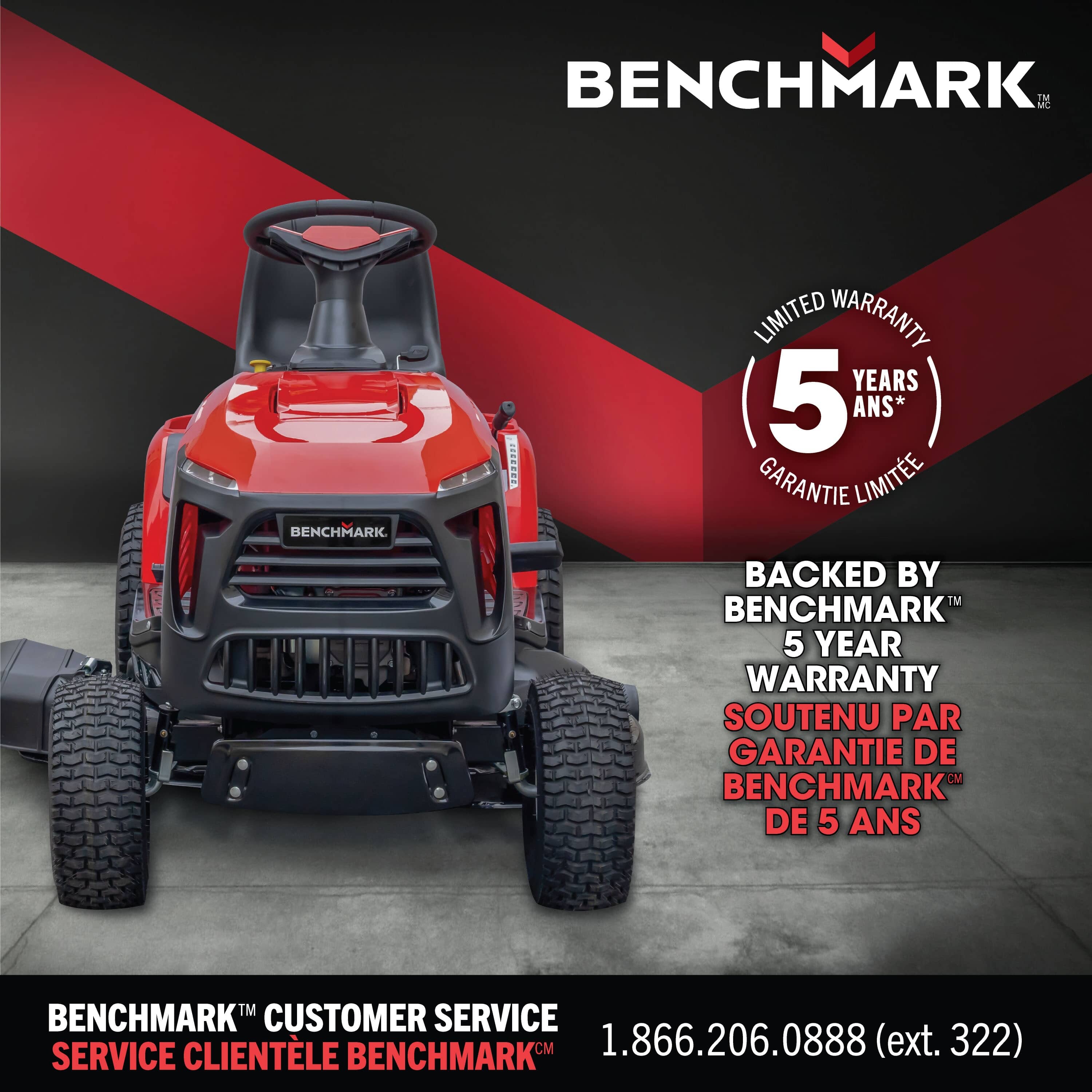 BENCHMARK 452cc Riding Lawn Mower - 42" | Home Hardware