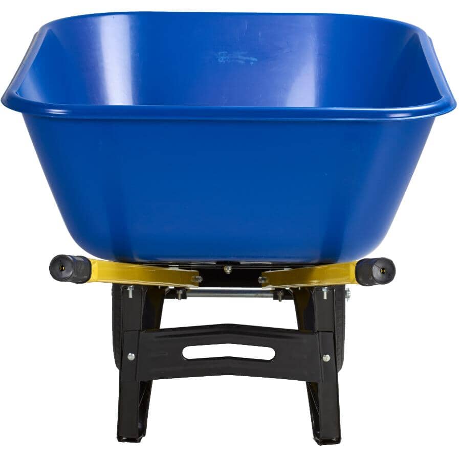 ERIE 10 Cu. Ft. Plastic Tray Wheelbarrow with Dual Pneumatic Wheels ...