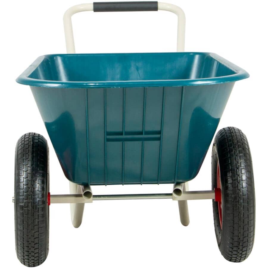 HOME ESSENTIALS 5 Cu. Ft Poly Tray Wheelbarrow with Dual Wheels | Home ...